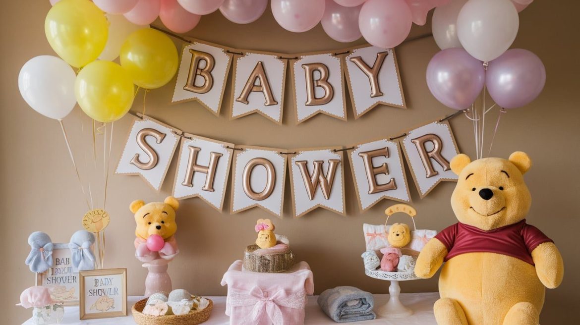 43 Winnie the Pooh Style Baby Shower Ideas - illustrated Tea Cup