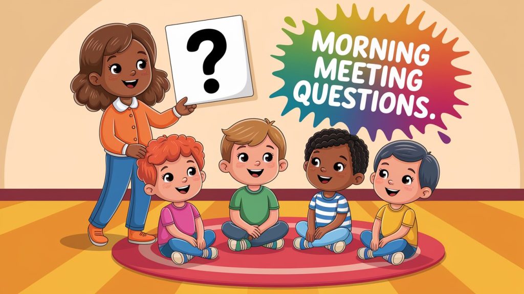 300 Fun Morning Meeting Questions to Ask Kids - illustrated Tea Cup