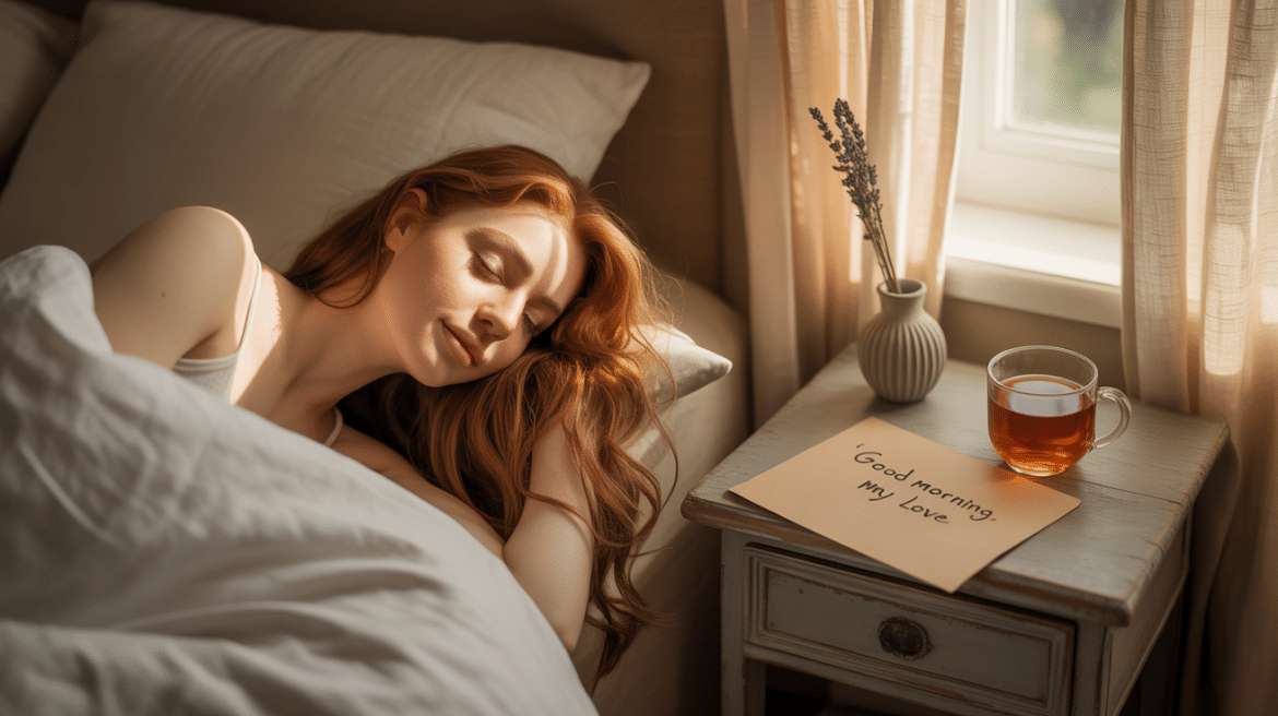 100 Beautiful Good Morning Poems for Her - illustrated Tea Cup