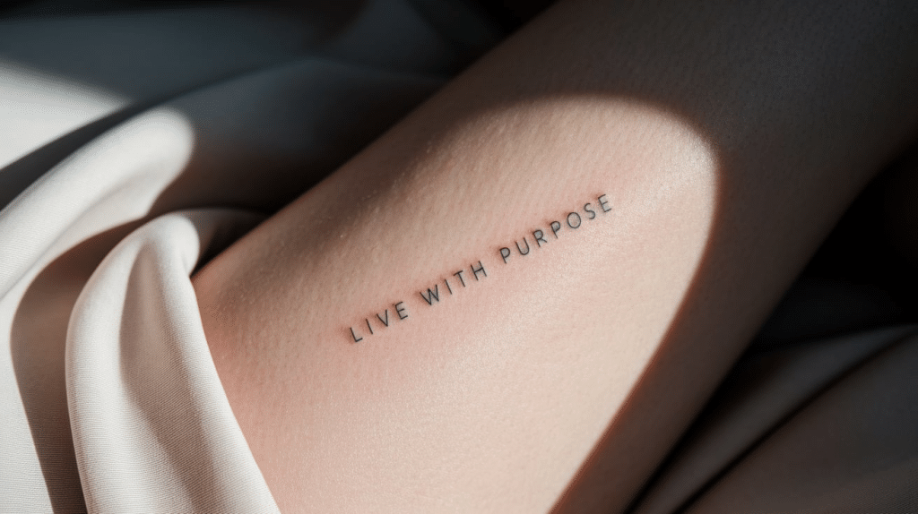 40 Deep & Meaningful Thigh Tattoo Quotes for Inspiration - illustrated ...