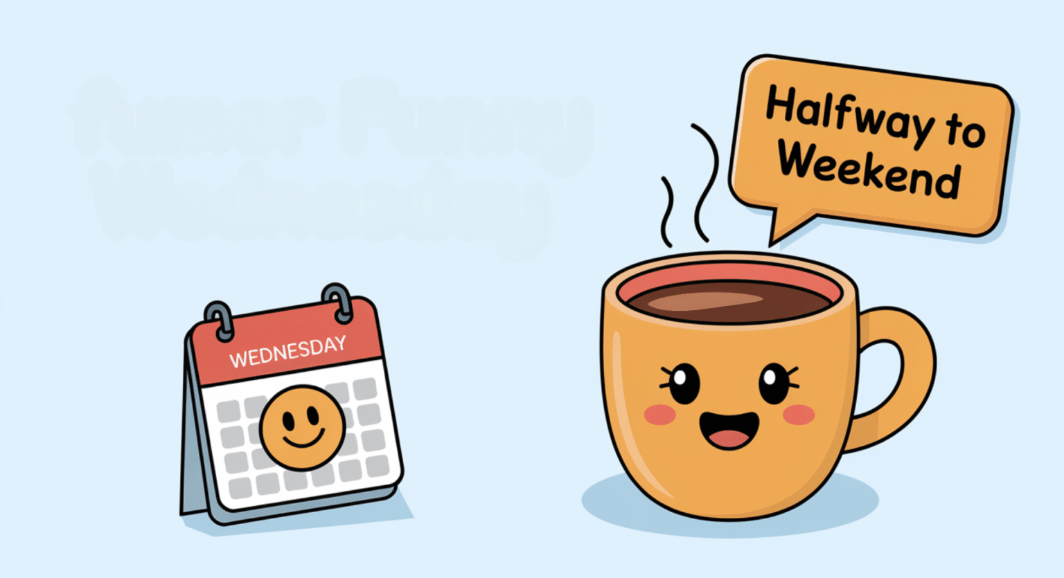 257 Funny Wednesday Quotes for a Midweek Laugh - illustrated Tea Cup